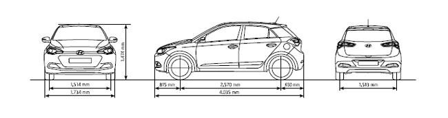 DELTA Automobile - Hyundai Neuwagen Abmessungen